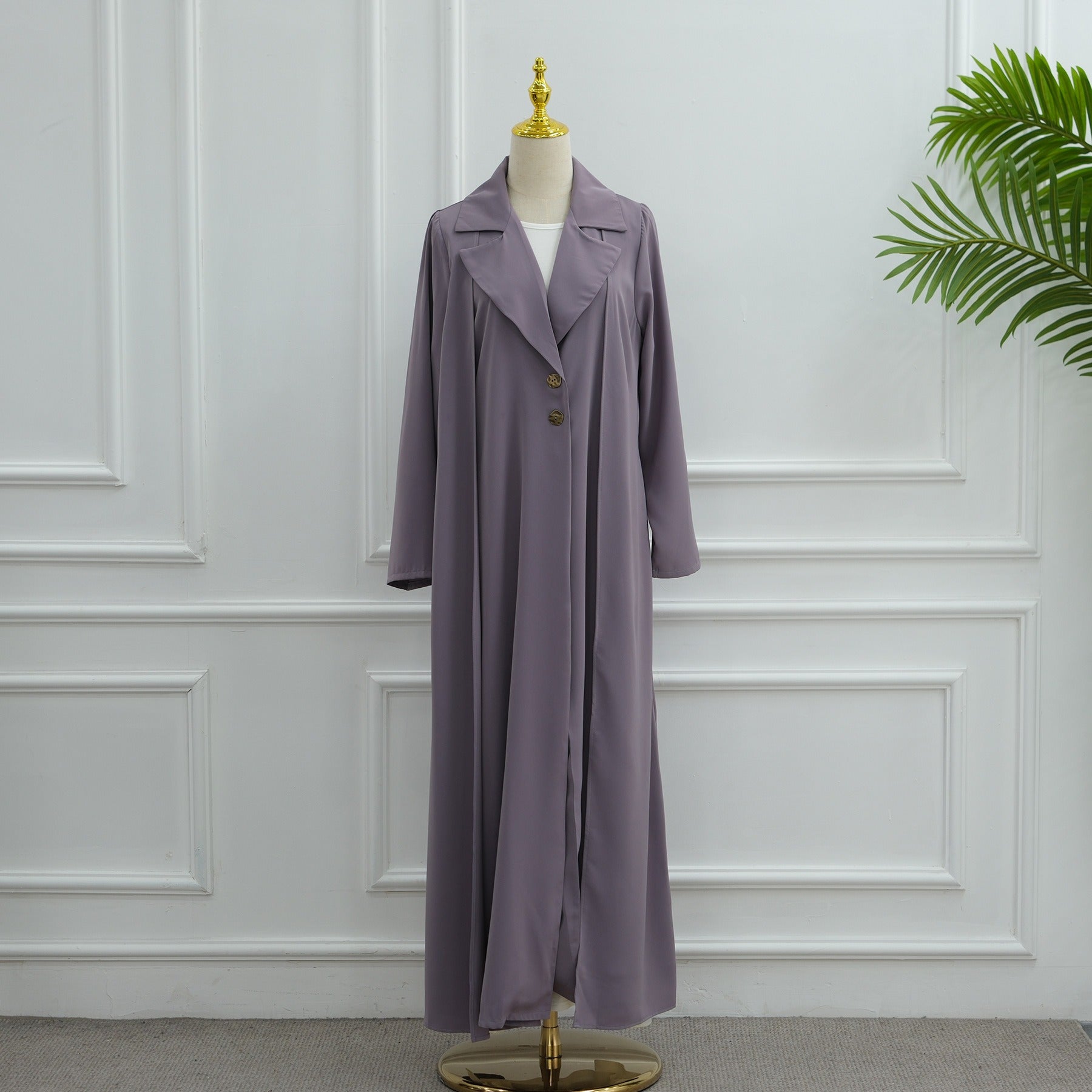 Blazer Collar Cardigan Hijab Set - 2 Piece Modest Outfit for Muslim ...